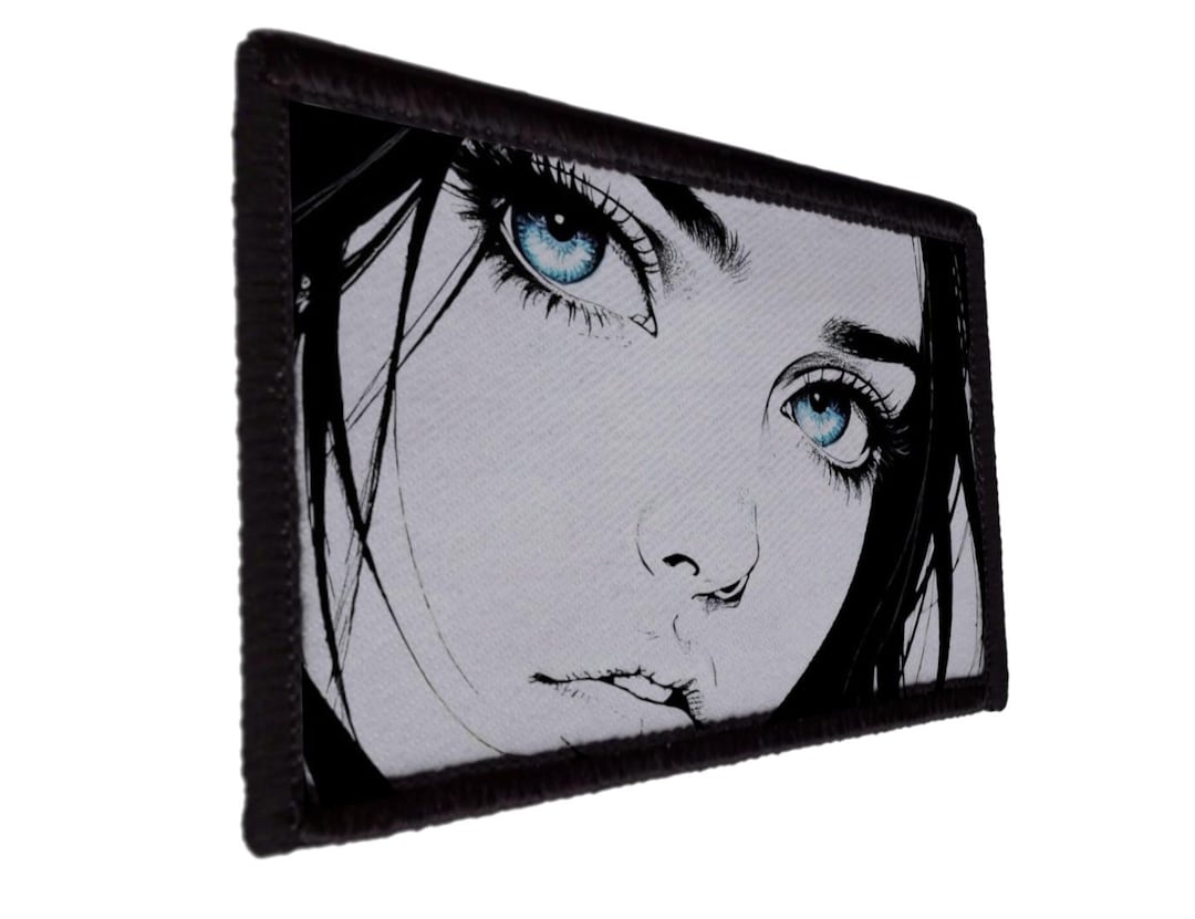Sad Blue Eyed Girl Anime Patch - Etsy
