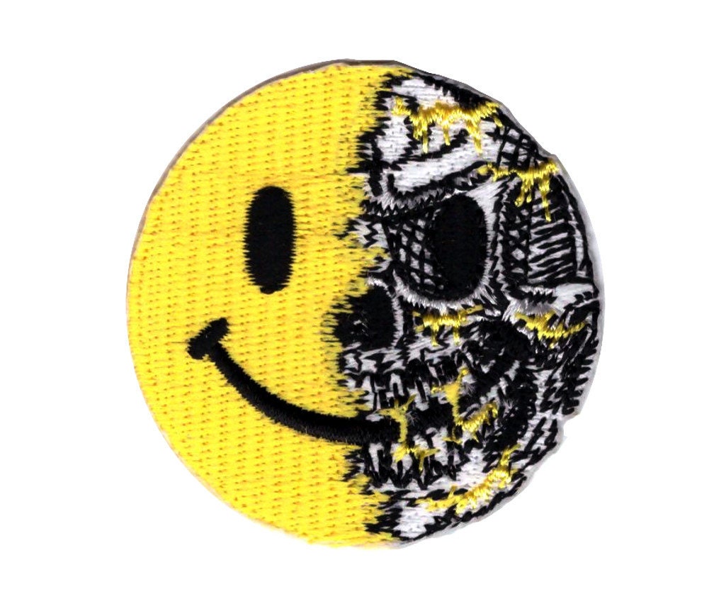 Yellow Smile Skull Evil Death Patch - Etsy