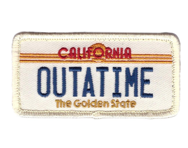 Outta Time Back to Future License Plate California Patch | Etsy