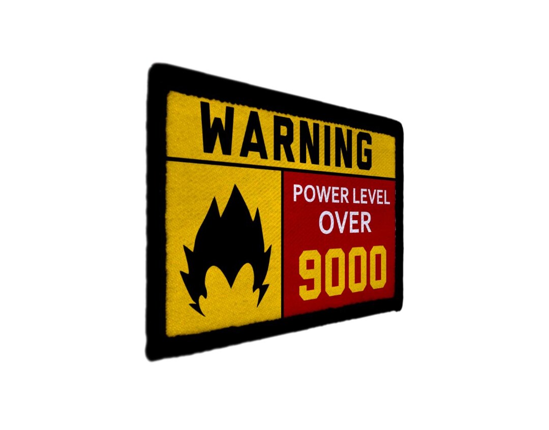 Warning Power Level Over 9000 Patch - Etsy Canada