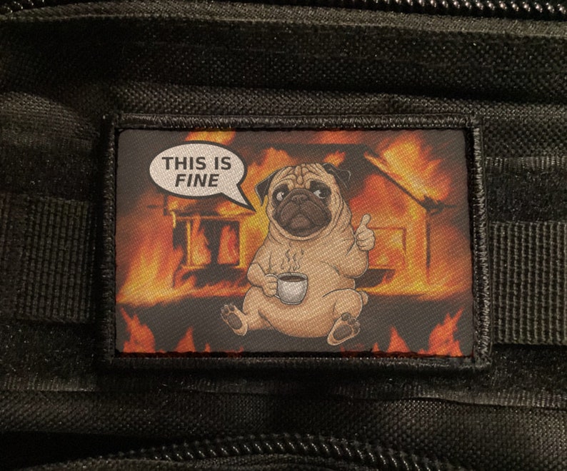 This is Fine Mona Lisa Pug Dog Meme Patch - Etsy