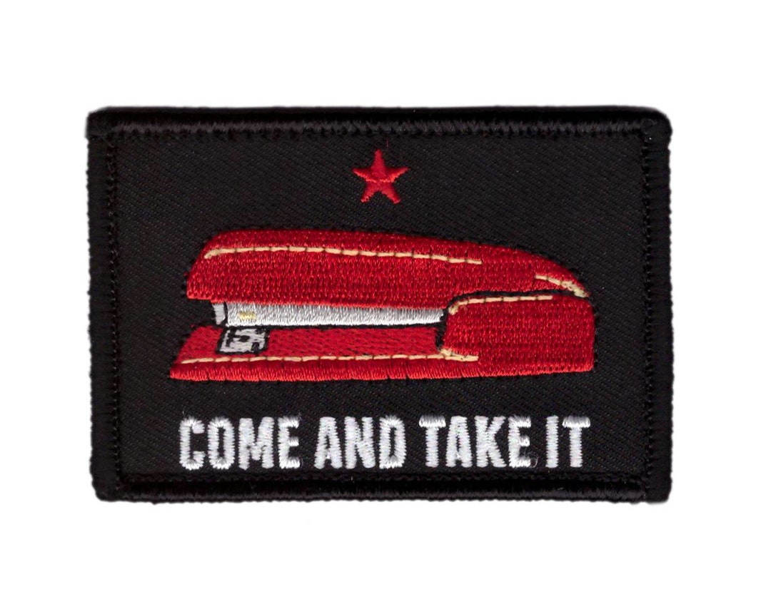 Come and Take It Red Stapler Morale Patch - Etsy