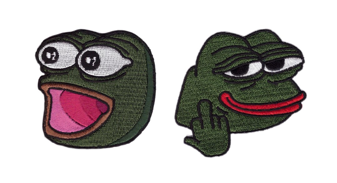 Fuck You Middle Finger Pepe Poggers Surprise Meme Frog Patch - Etsy