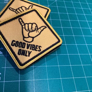 Good Vibes Only Shaka Hang Loose Patch - Etsy