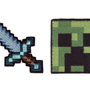Diamond Sword Pixel Art Patch - Etsy