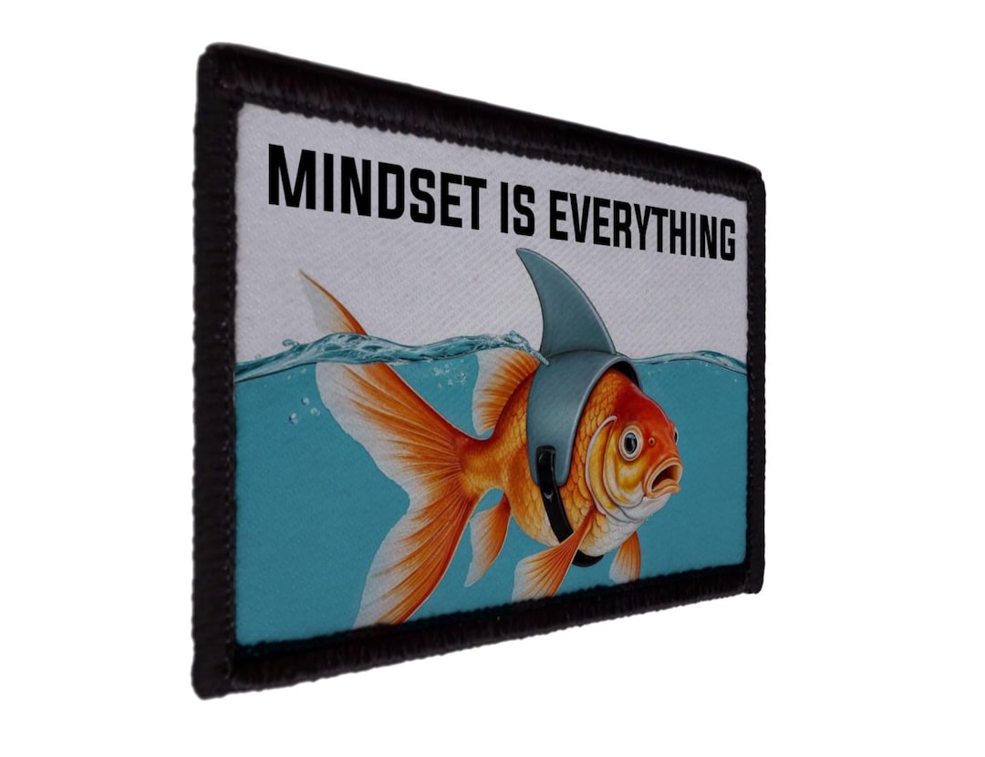 Mindset is Everything Gold Fish Shark Think Big Patch - Etsy