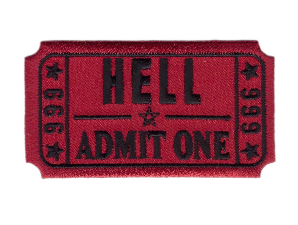 Ticket to Hell Pentagram Purgatory Biker Jacket Punk Satan Patch - Etsy