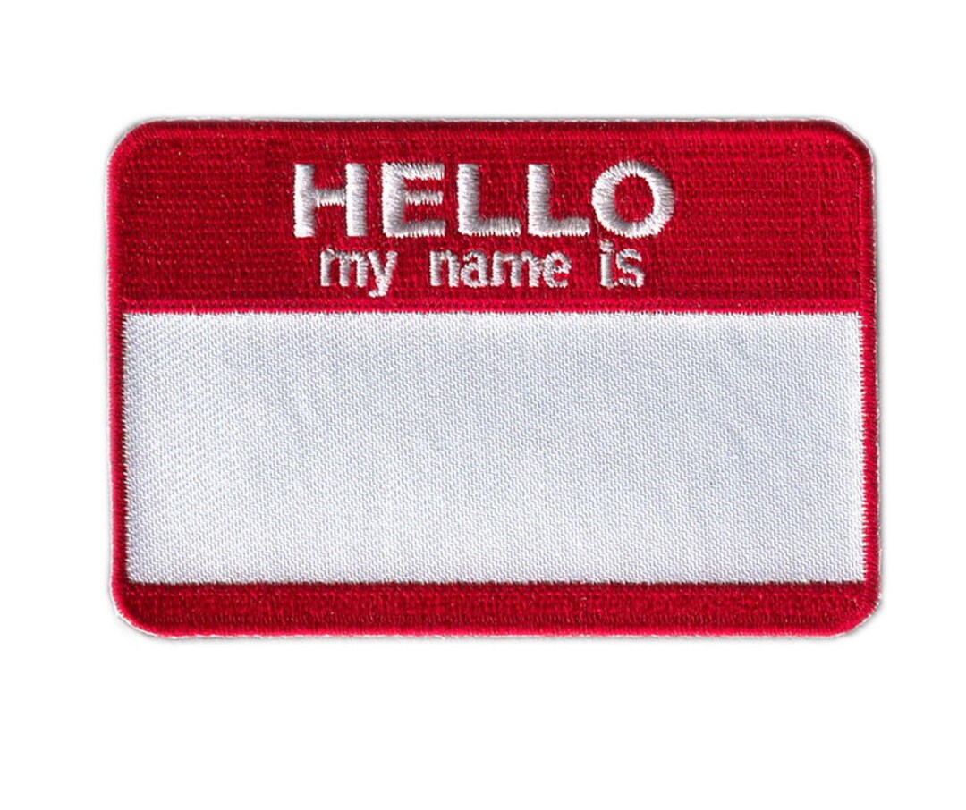 Blank - Hello My Name is Name Tag Party Patch - Etsy