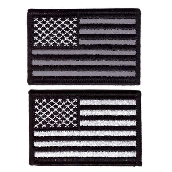 American Flag Reflective Patch - Etsy