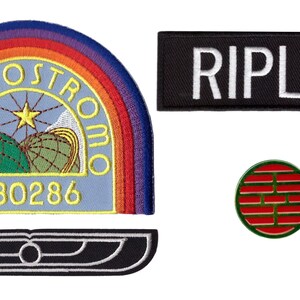 6 Pc Blue - Alien USCSS Nostromo Crew Costume Patches and Die Cast Pin ...