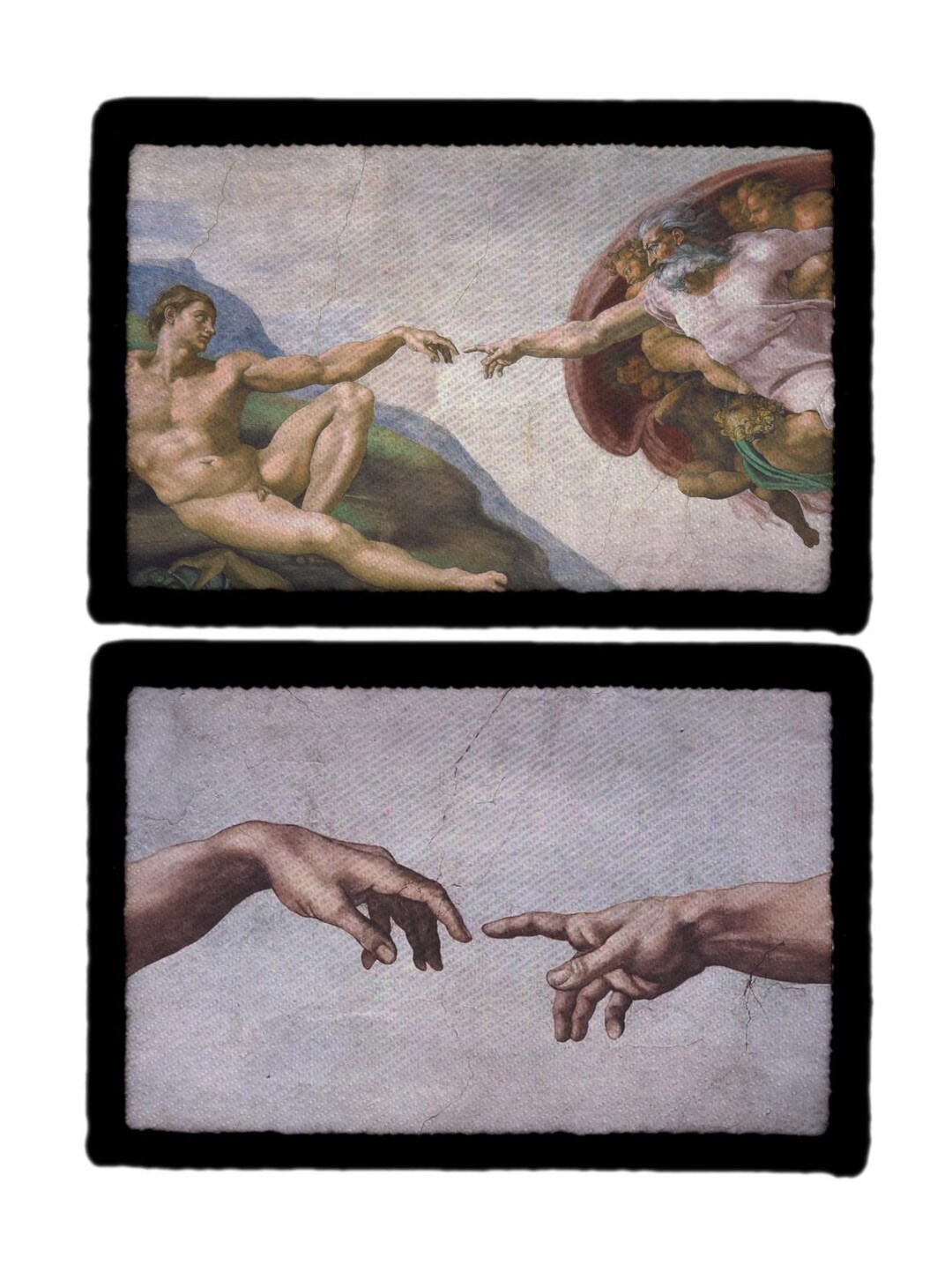Michelangelo Creation of Adam God's Touch Paintings Patch - Etsy