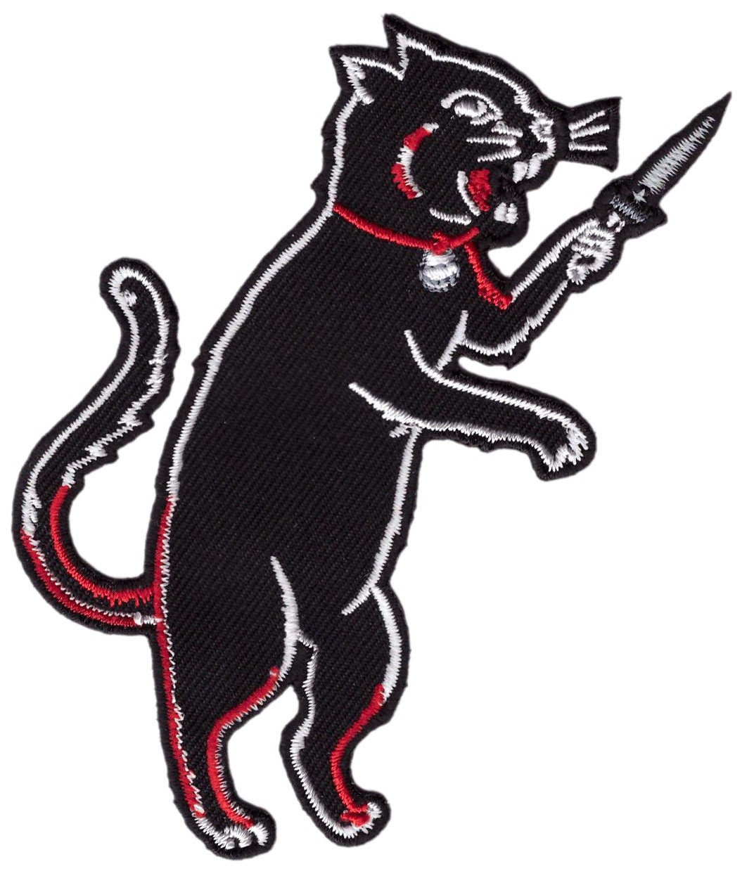 Black Cat with Fink Blade Rockabilly Tattoo Goth Punk Biker | Etsy