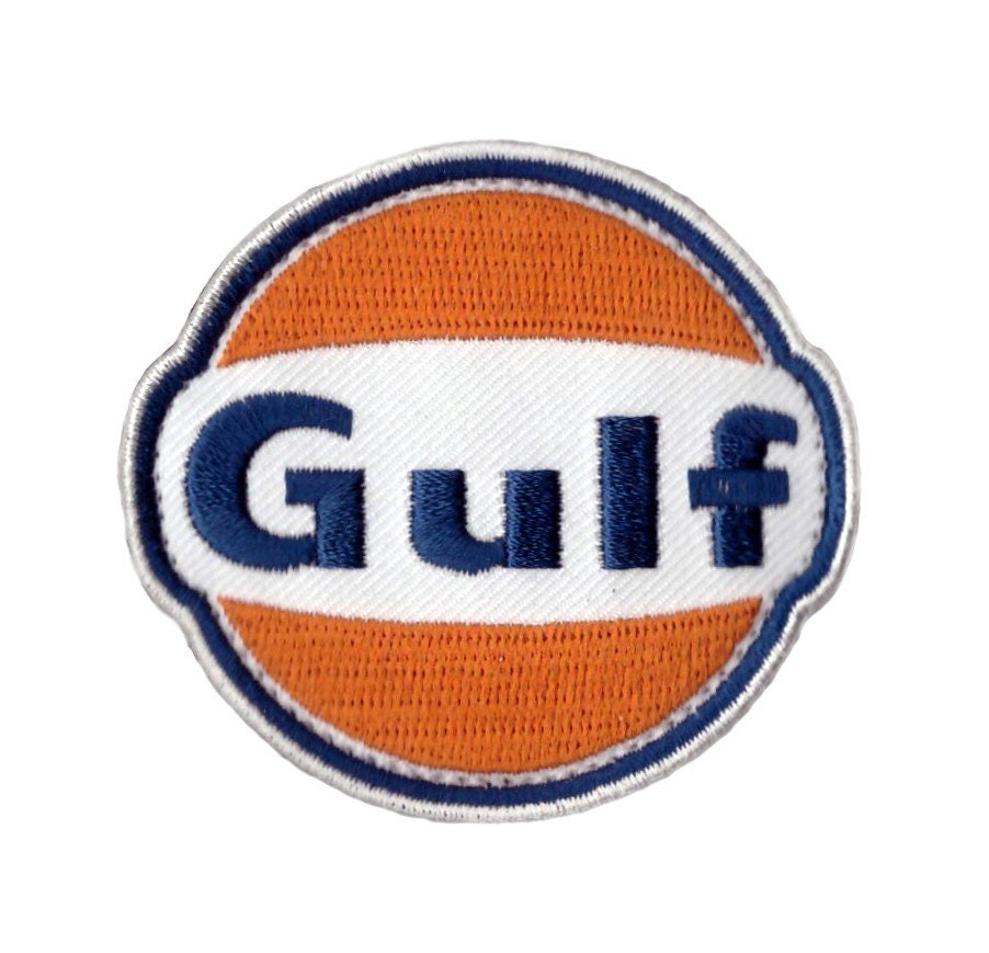 GULF Gas Fuel Oil Mechanic Garage Racing Checkered Flags Iron - Etsy