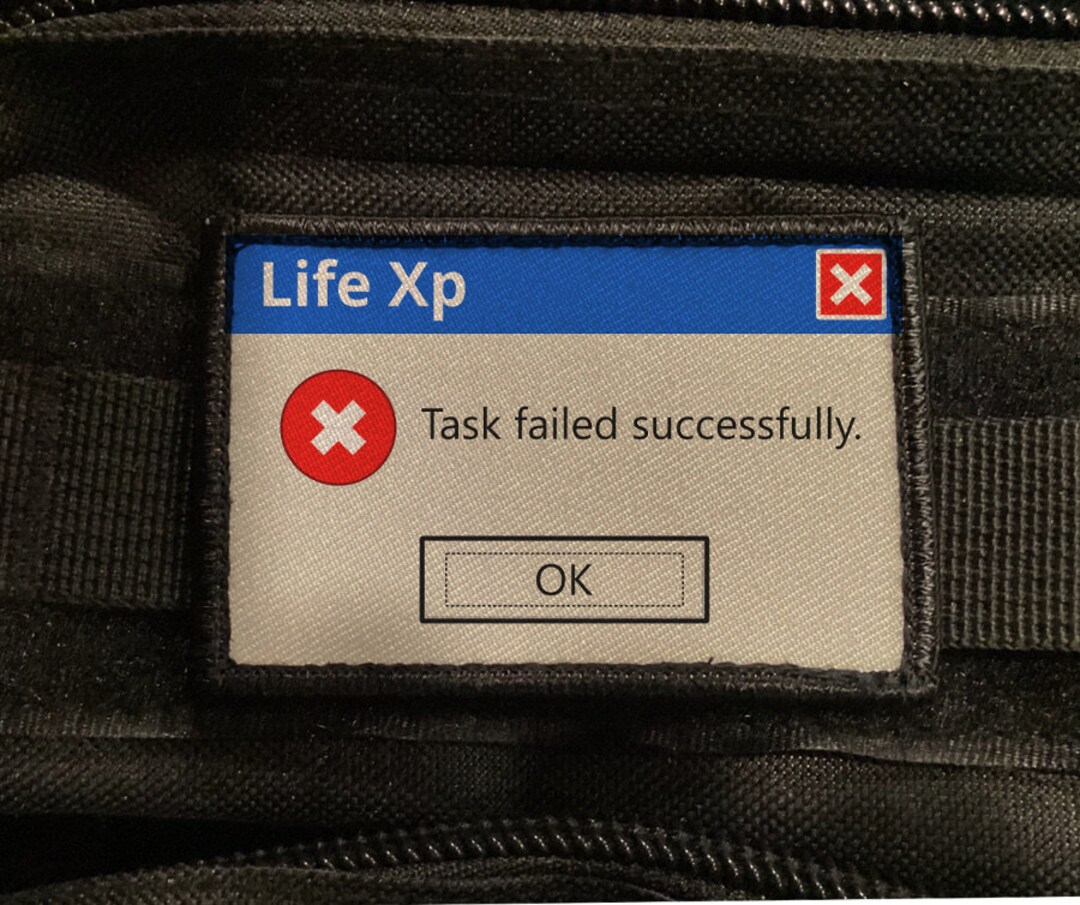 Task Failed Successfully Win Error Patch [customization Available] - Etsy