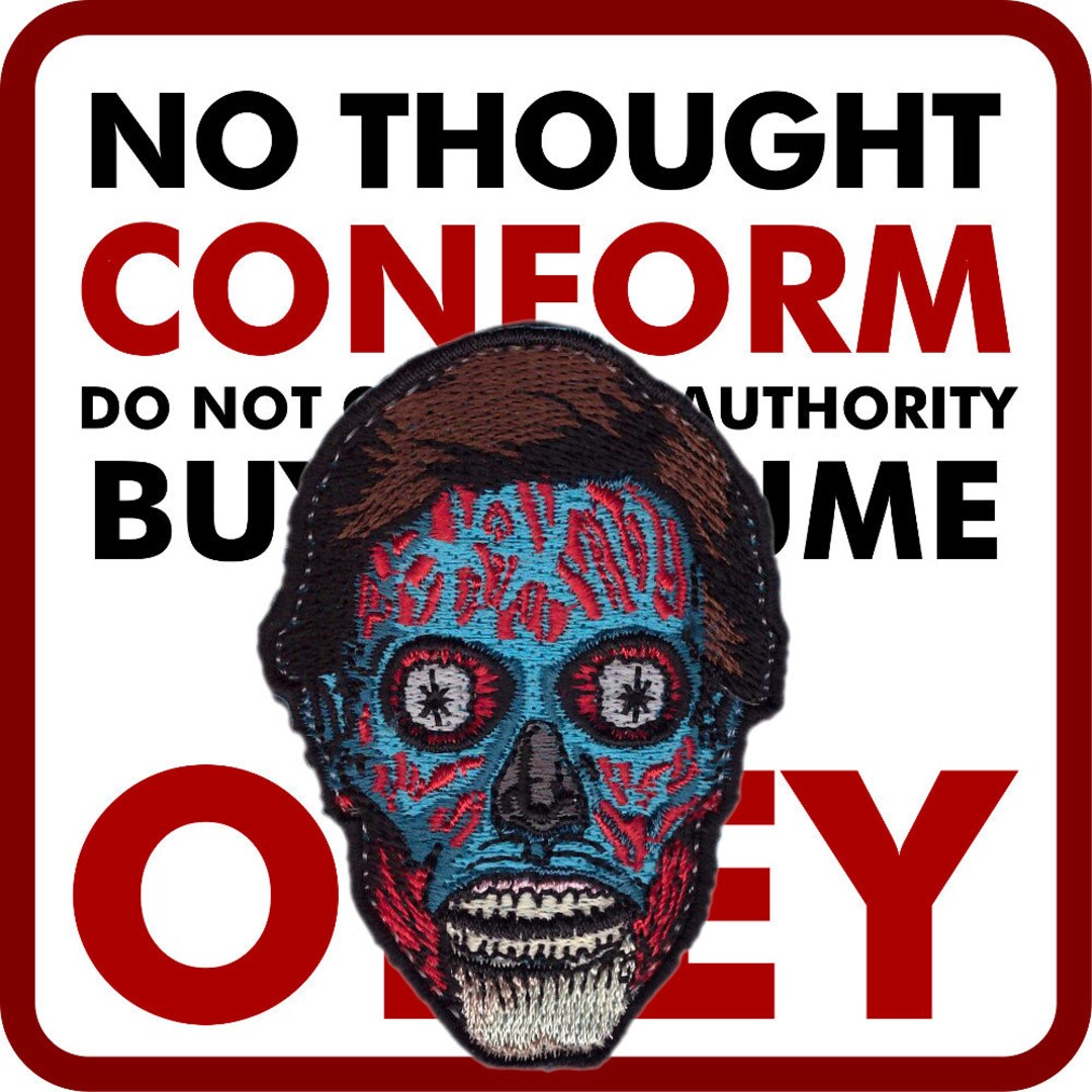 They Live Submit Consume Alien Face Patch - Etsy