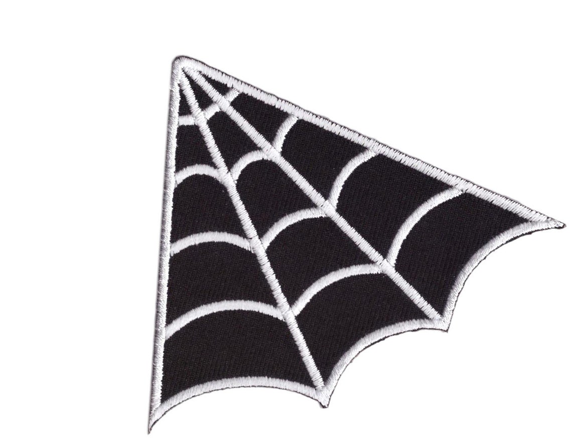 Black Spider Web Wings Goth Rockabilly Biker Jacket Collar Patches - Etsy