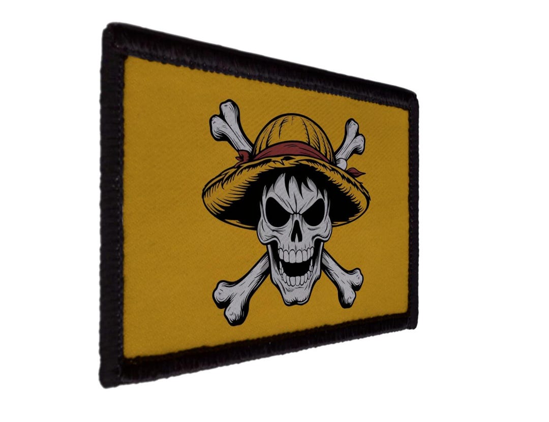 Straw Pirate Hat Skull Flag Patch - Etsy