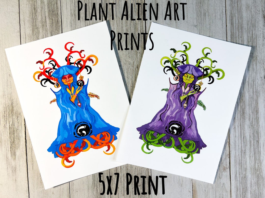 Alien Art Print Original Alien Art - Etsy