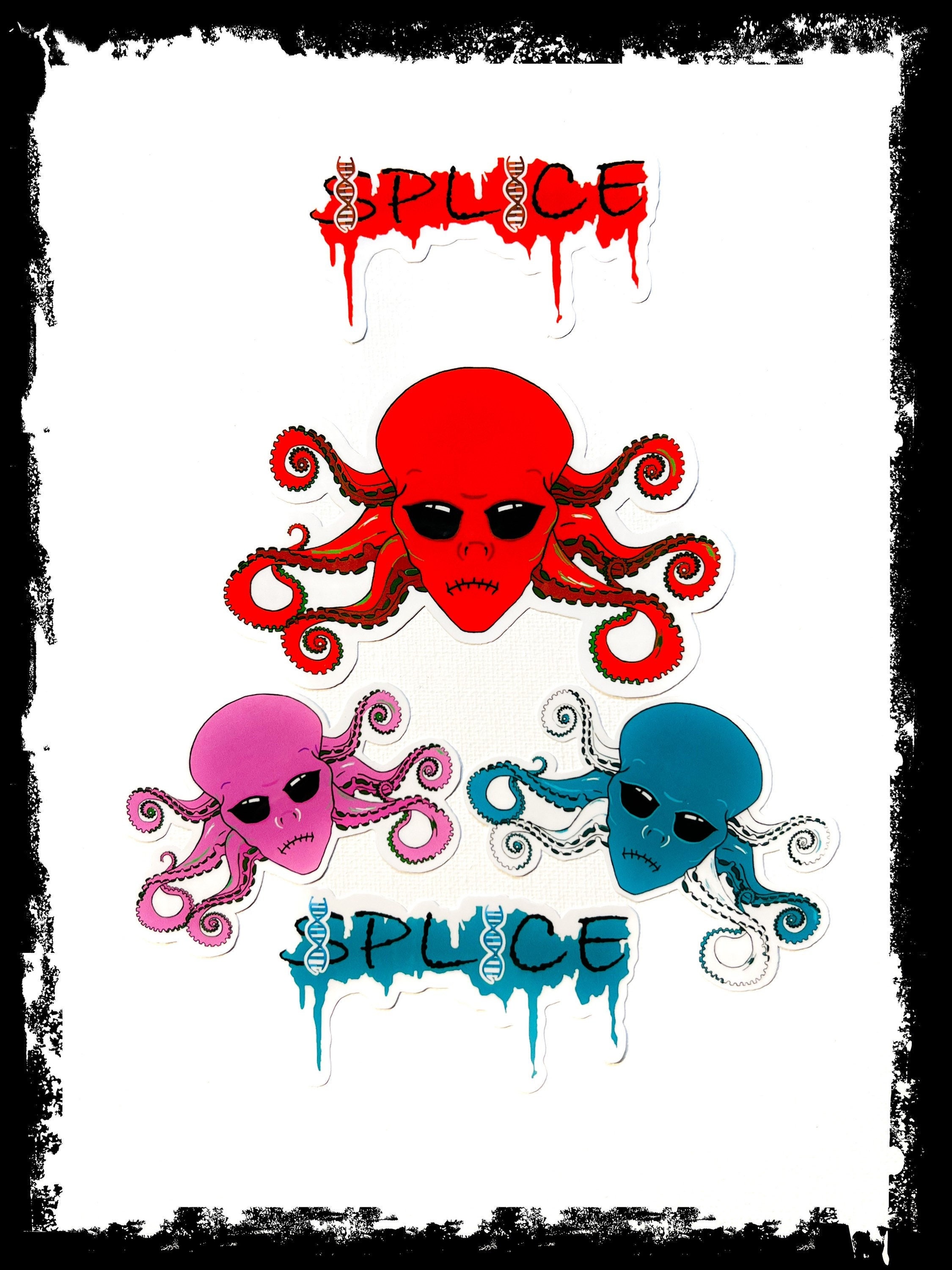 Splice Alien Laminated Stickers Laptop Stickers - Etsy New Zealand