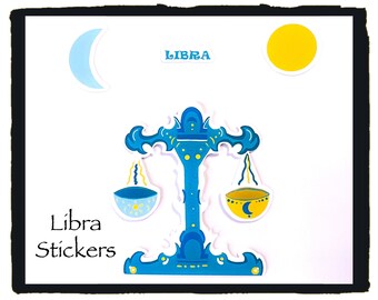 Funny Libra Zodiac Sticker Sheet Cute Pink Astrology Angel - Etsy