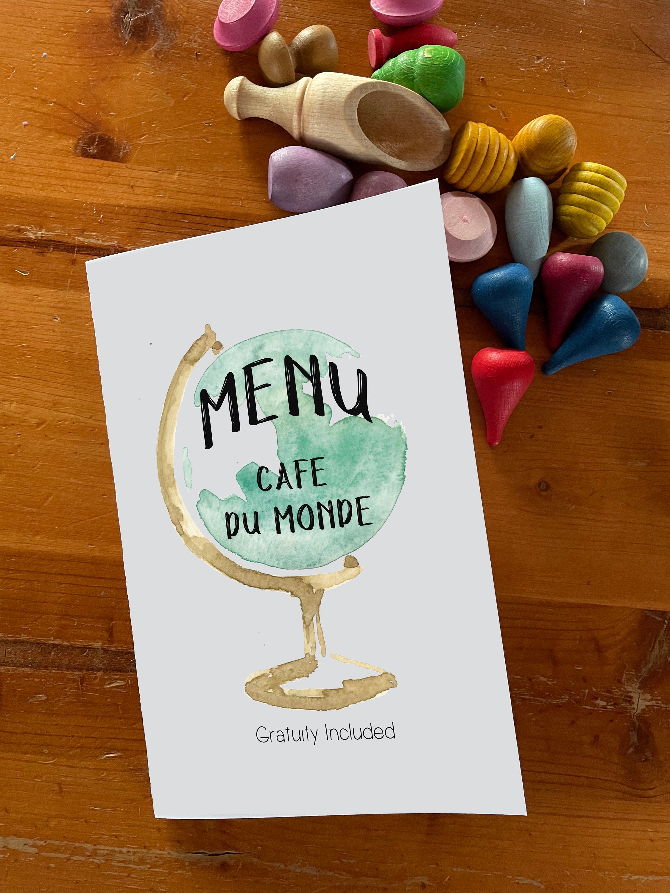 Cafe De Monde Menu /mandala Recipe Cards / Waldorf Recipes / - Etsy