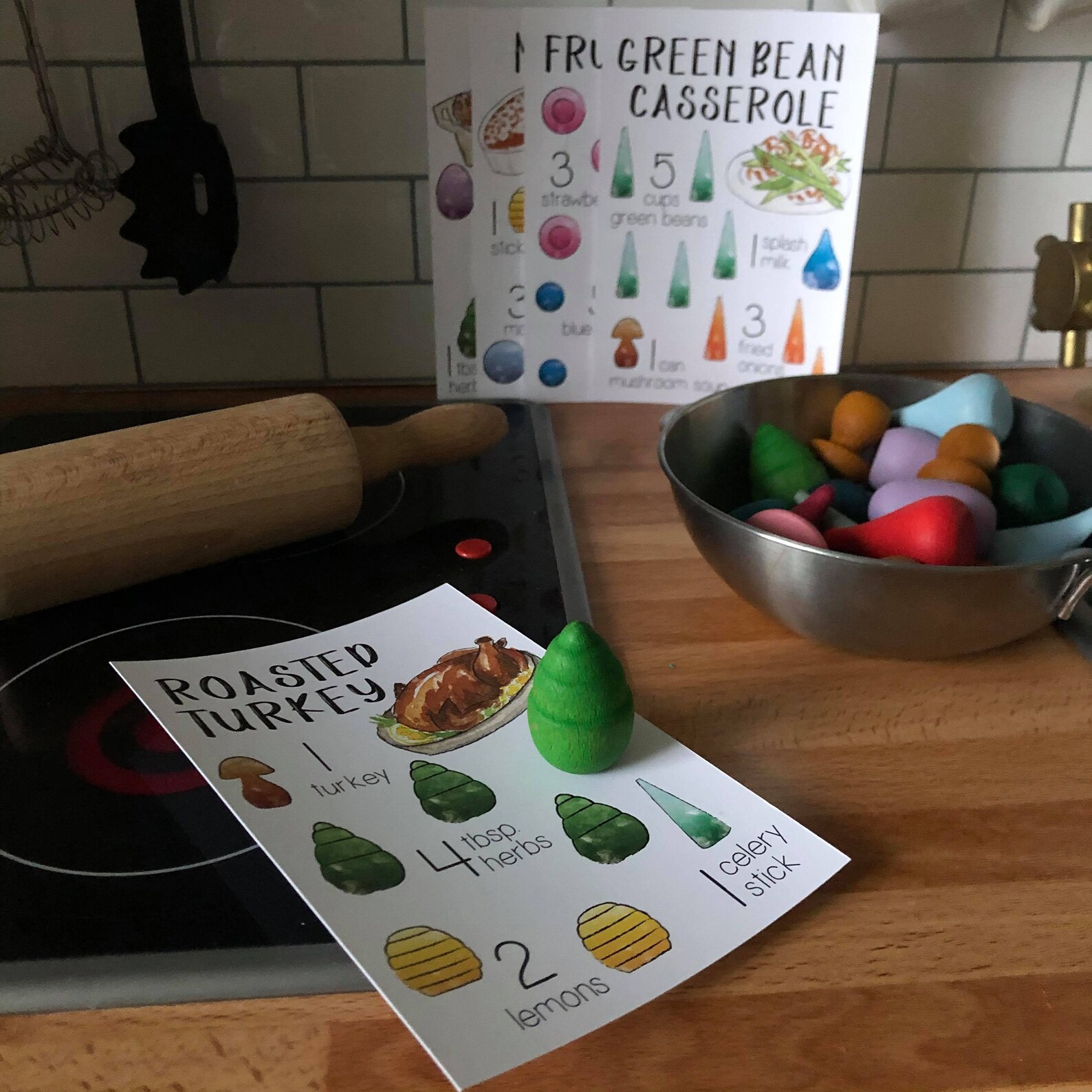 Mandala Recipe Cards / HOLIDAY DINNER / Waldorf Recipes / - Etsy