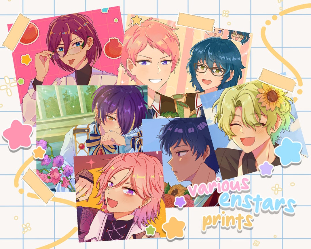 7-8x6" Enstars Art Prints (ibara Saegusa, Blend+ Shu & Tsumugi, White ...