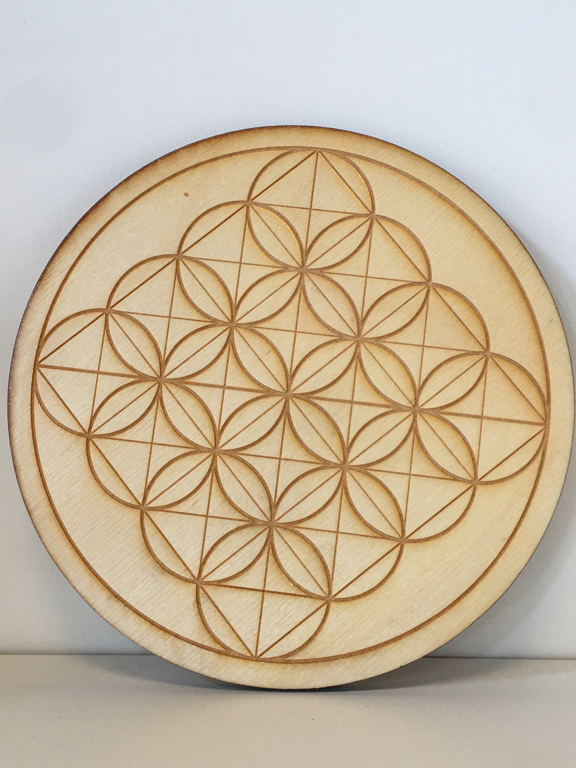 Wooden Crystal Grid Sacred Geometry Altar Grid - Etsy
