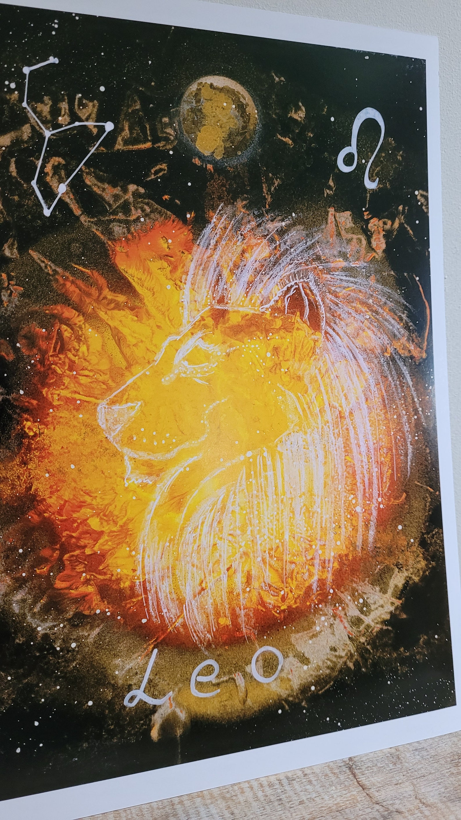 Zodiac Leo the Lion Art, Astronomy, Astrology Art, Zodiac Art Gifts ...