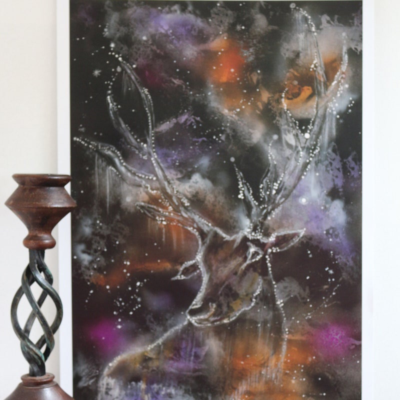 Fantasy Stag Art - Etsy