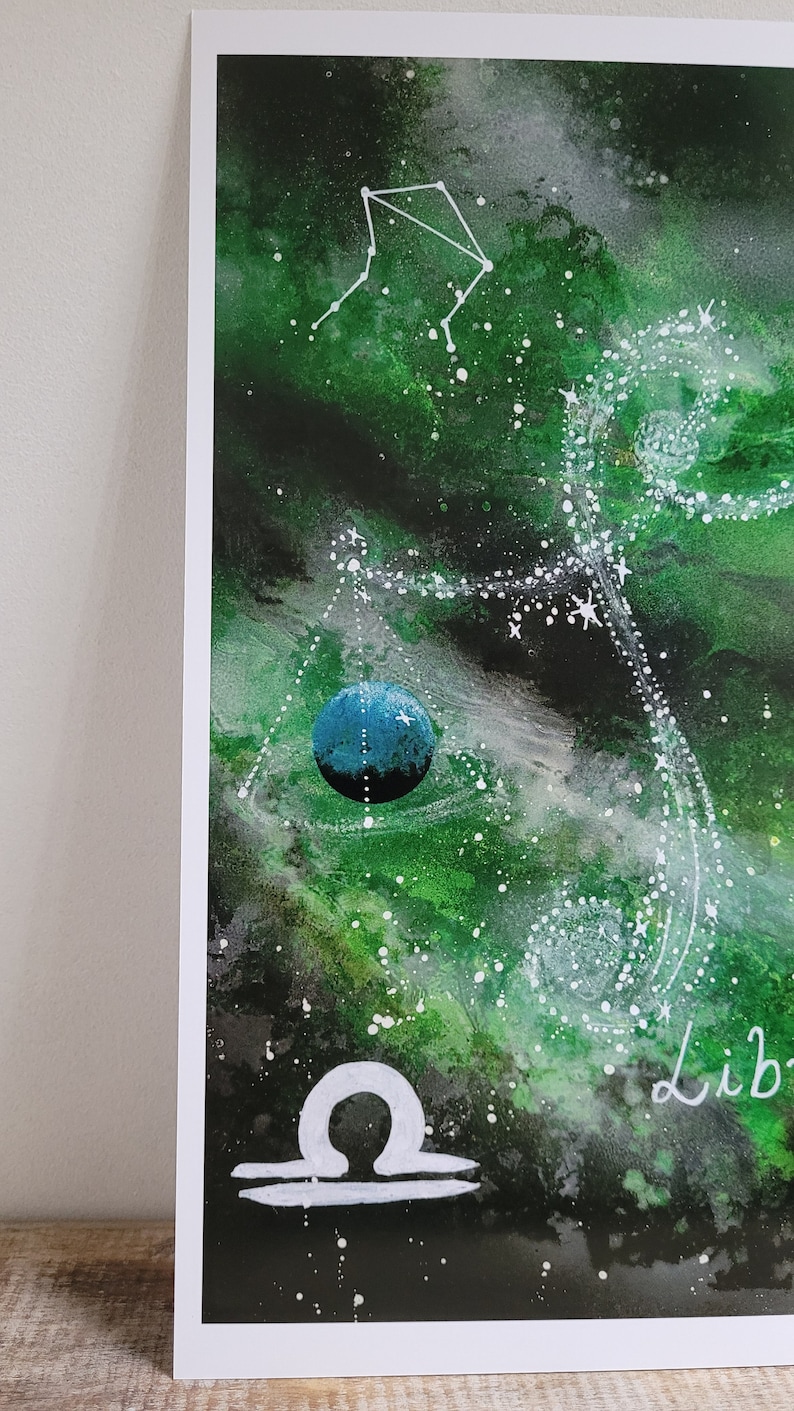 Libra Zodiac Art Print | Astrology Wall Decor | Libra Constellation ...