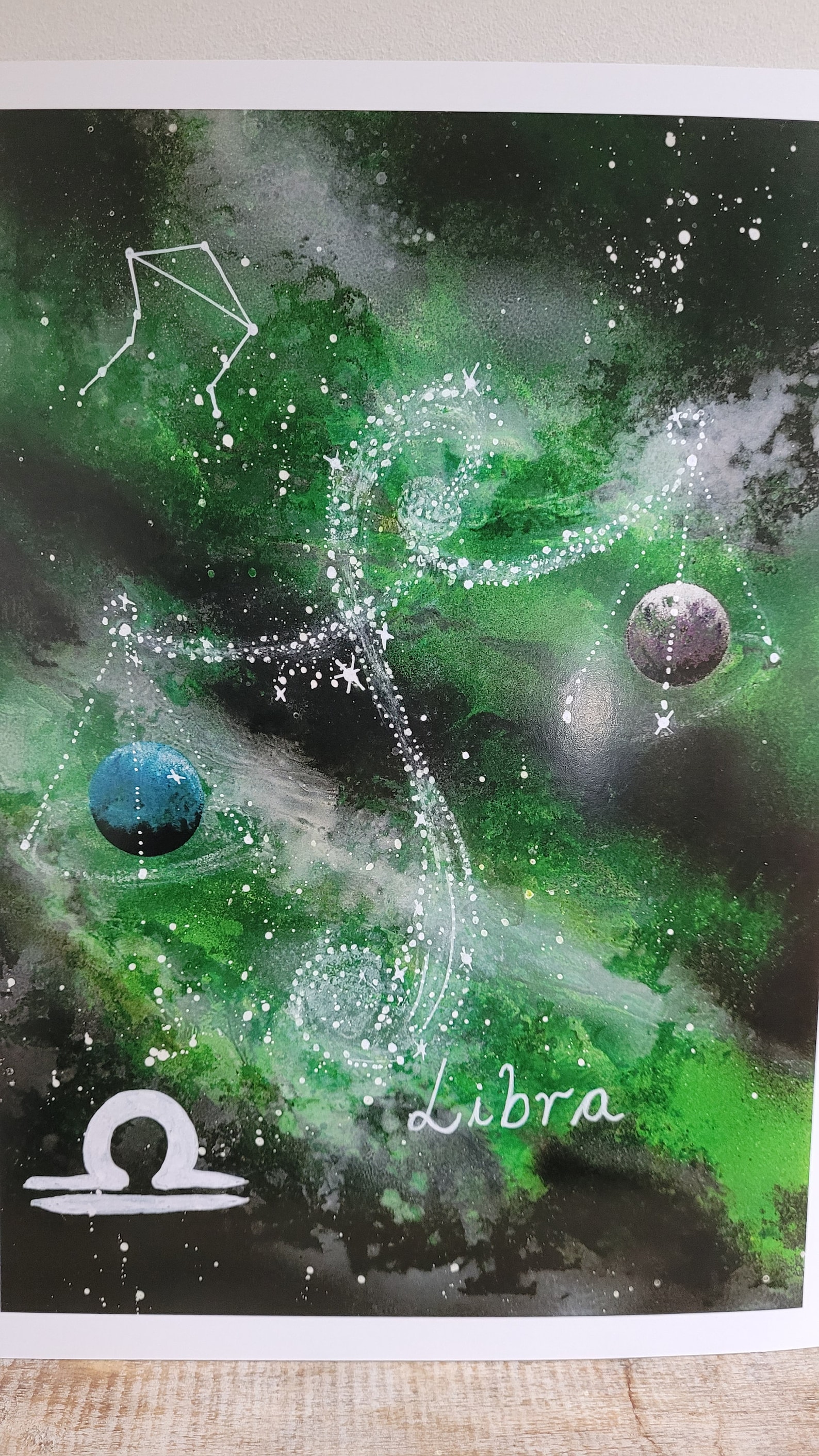 Libra Zodiac Art Print | Astrology Wall Decor | Libra Constellation ...
