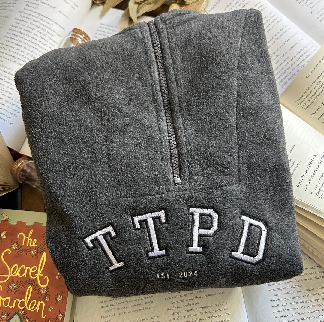 Embroidered Poet Letters Oversized Fleece - Etsy