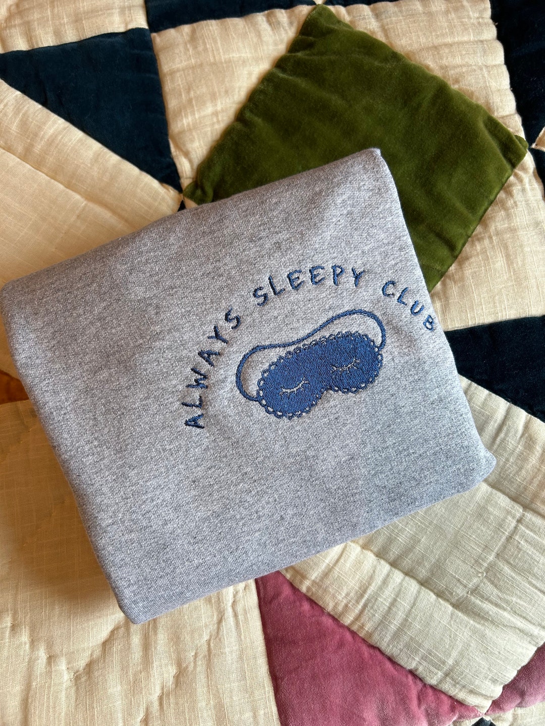 Always Sleepy Club Embroidered Sweatshirt/tshirt/hoodie/tote Bag - Etsy