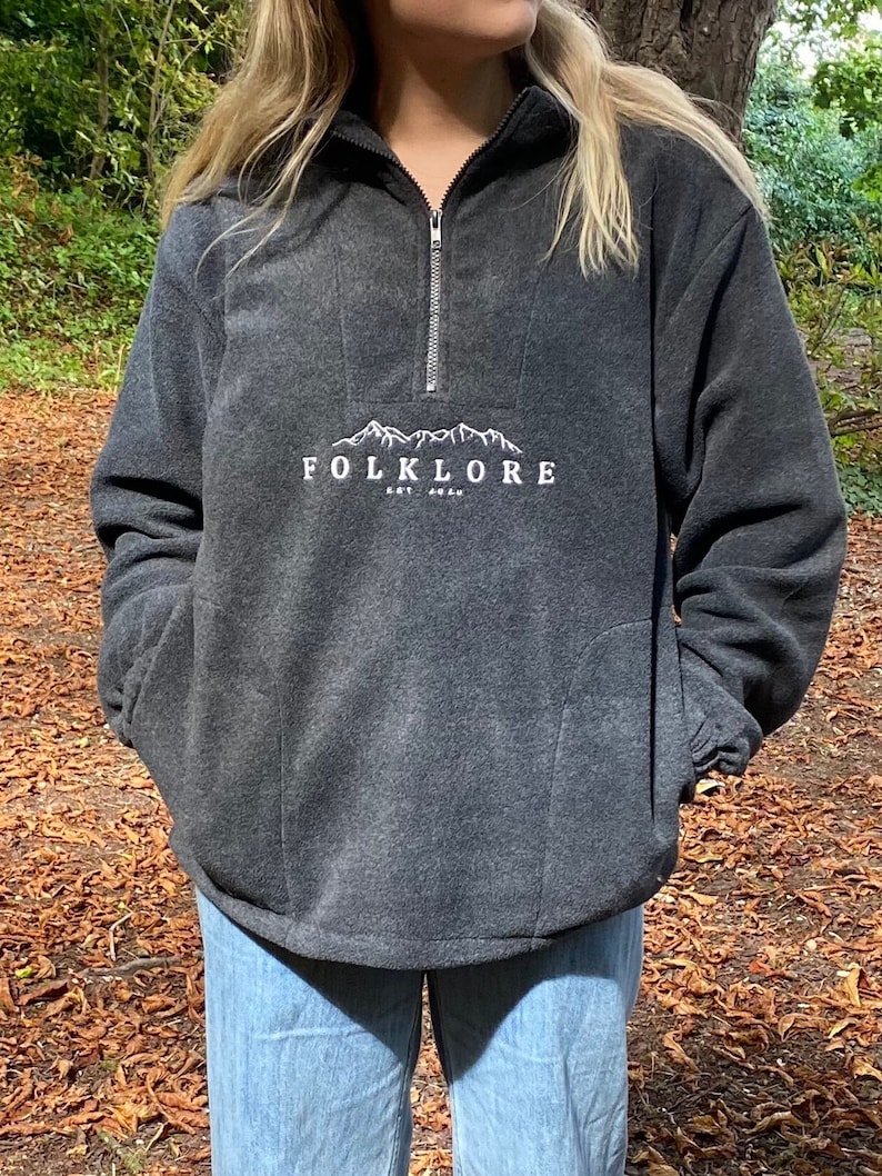 Embroidered Folk Oversized Fleece - Etsy UK