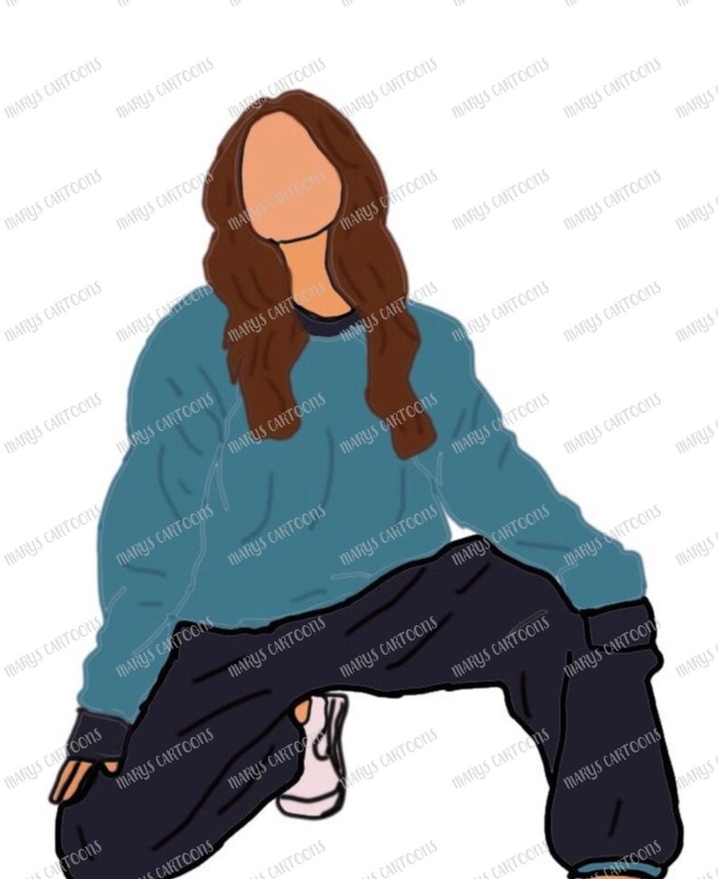 Tiktok cartoons Charli Damelio cartoon Addison Rae Cartoon | Etsy