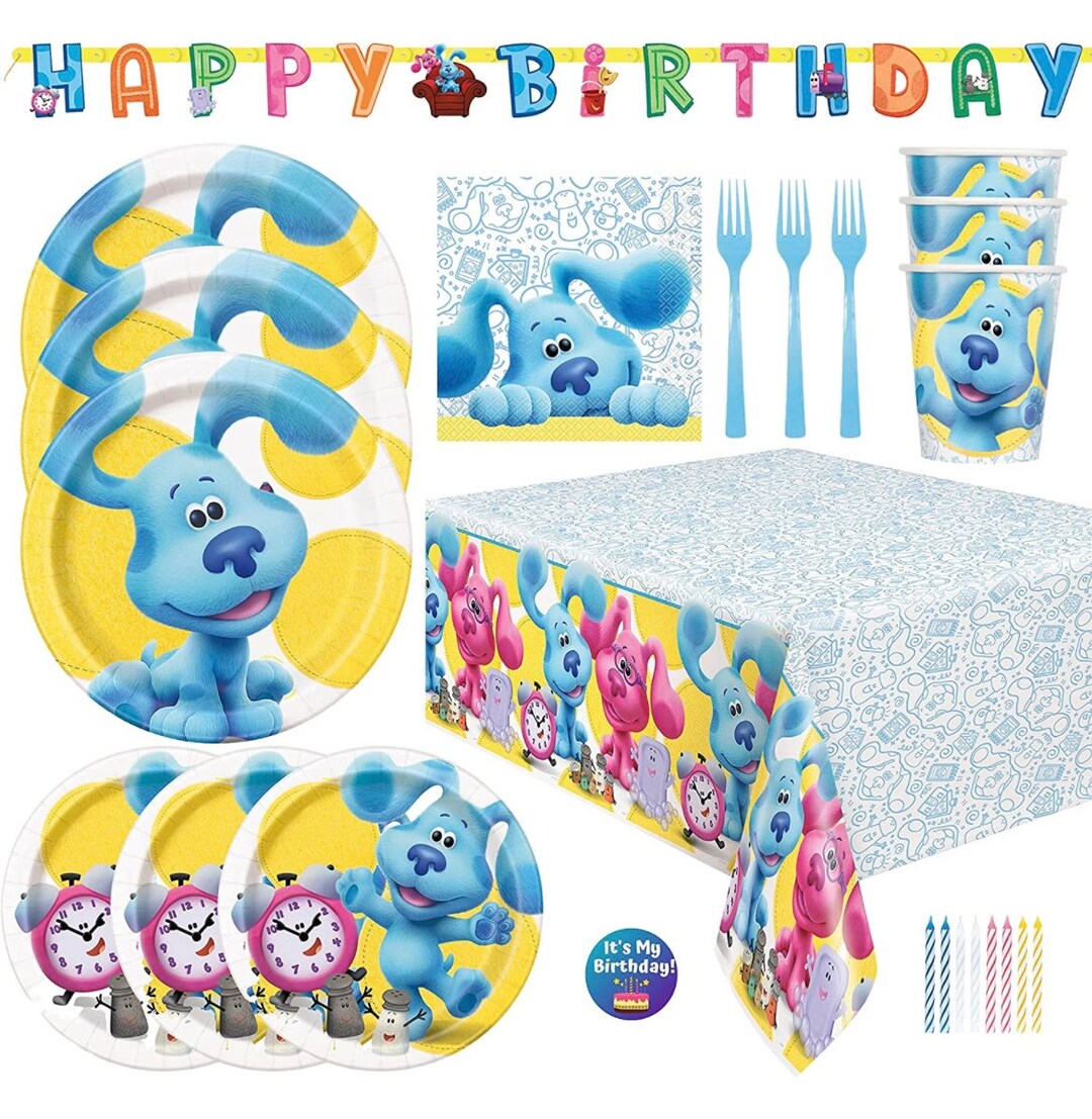 Blues Clues Party Blue Clues Party Tableware Kids Party - Etsy