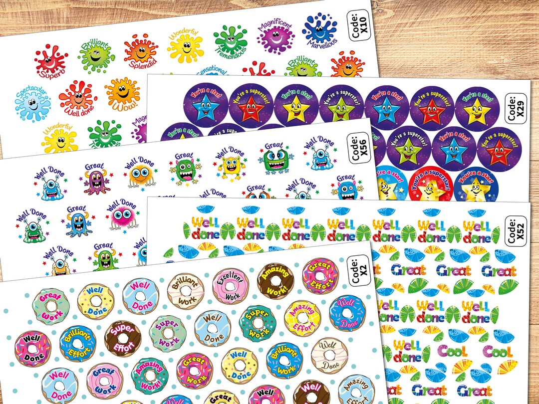 225 Scented Motivational Reward Stickers - Mixed Smelly School Awards ...
