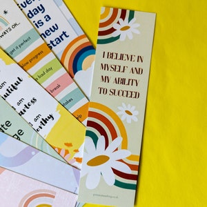 Positive Affirmation Bookmarks - 8 Bookmarks - 59 X 210mm - Etsy