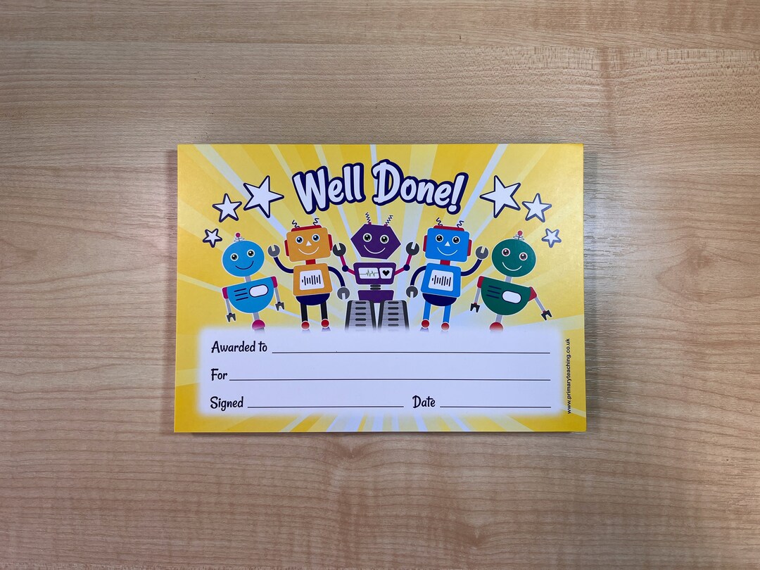 20 Well Done Robots Award Tropical Fruits Scented Motivational Reward ...