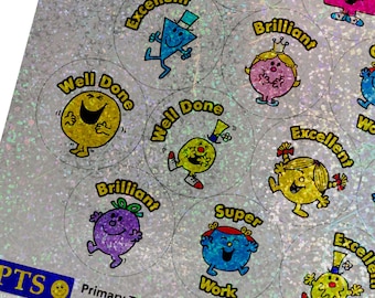 Mr Men and Little Miss Stickers - Etsy UK