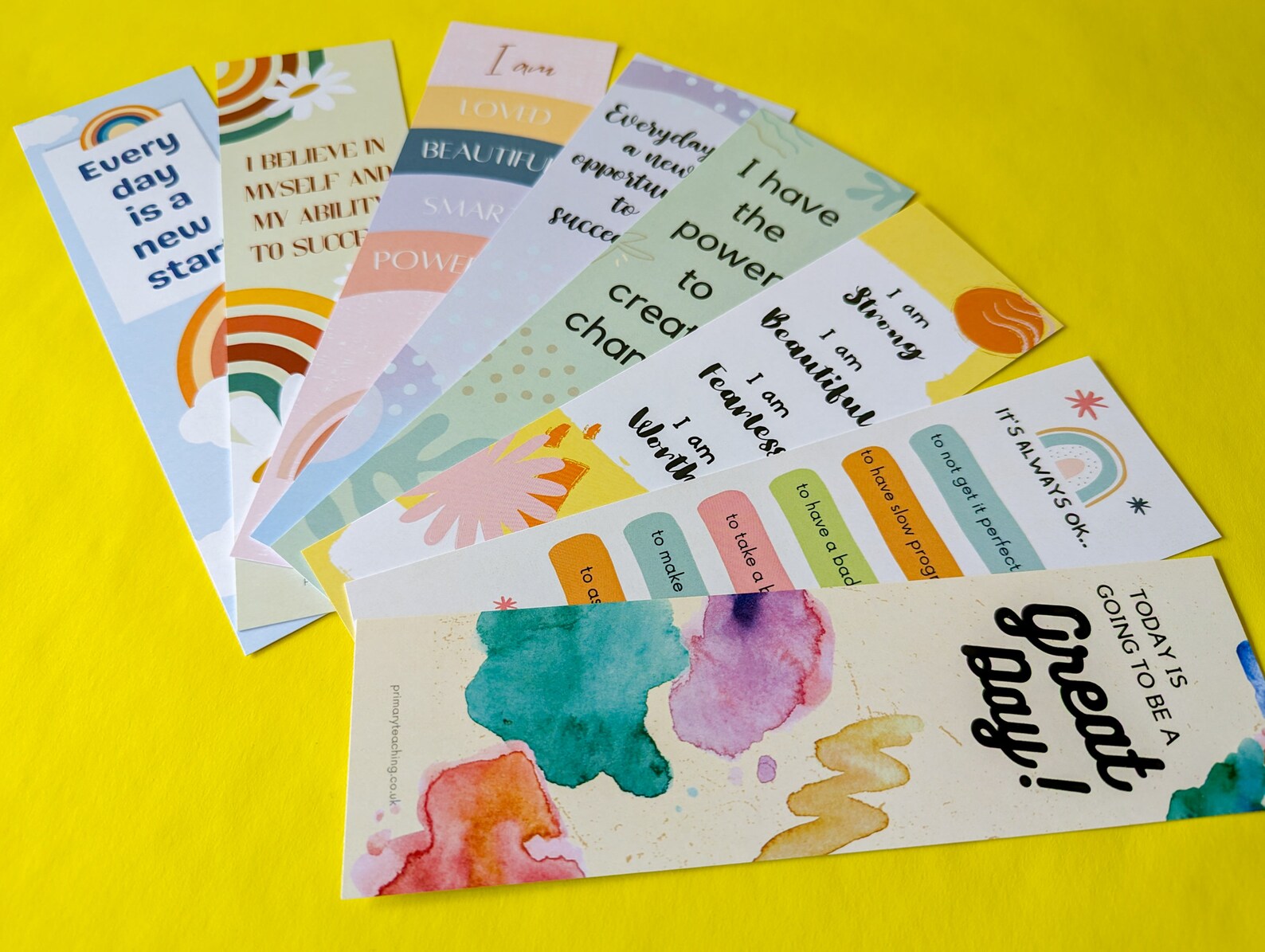 Positive Affirmation Bookmarks - 8 Bookmarks - 59 X 210mm - Etsy