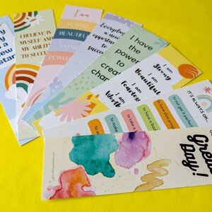 Positive Affirmation Bookmarks - 8 Bookmarks - 59 X 210mm - Etsy