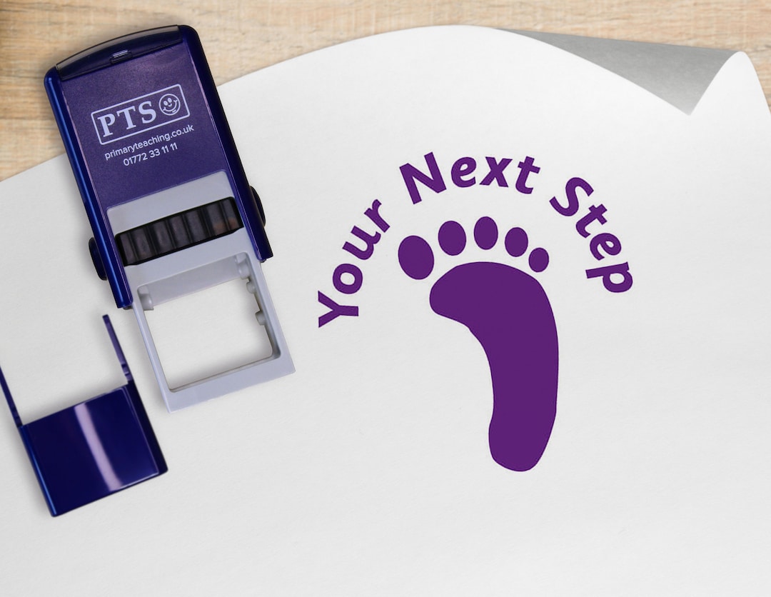 Your Next Step Footprint Marking Feedback Stamper School Teacher ...