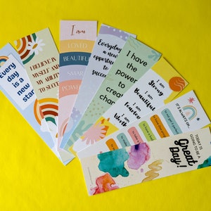 Positive Affirmation Bookmarks - 8 Bookmarks - 59 X 210mm - Etsy