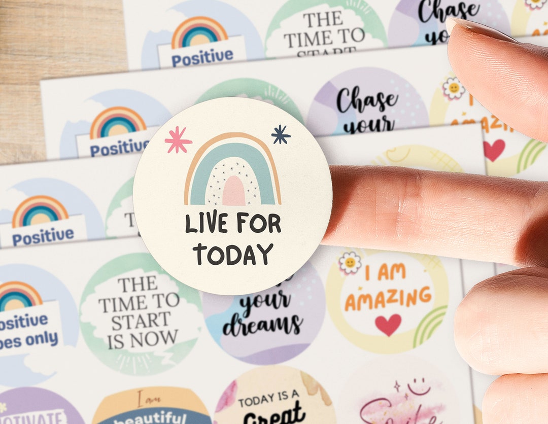 Positive Affirmation Stickers Stickers - 100 Stickers - 32mm - Etsy