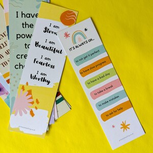 Positive Affirmation Bookmarks - 8 Bookmarks - 59 X 210mm - Etsy