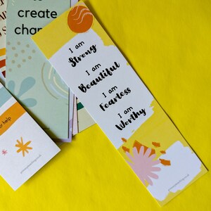 Positive Affirmation Bookmarks - 8 Bookmarks - 59 X 210mm - Etsy