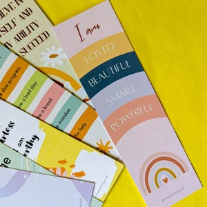 Positive Affirmation Bookmarks - 8 Bookmarks - 59 X 210mm - Etsy