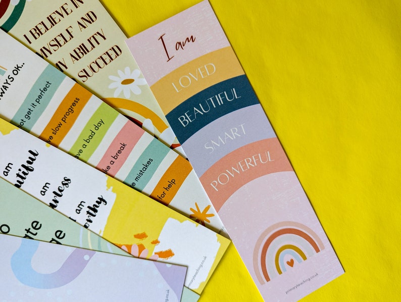 Positive Affirmation Bookmarks - 8 Bookmarks - 59 X 210mm - Etsy
